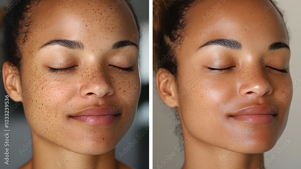 Laser treatment success story for melasma, highlighting the reduction ...