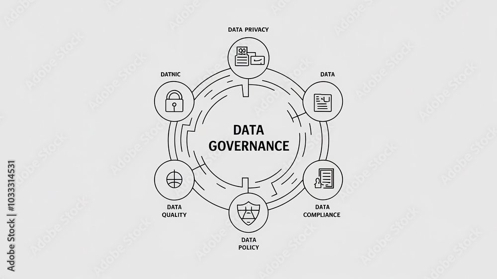 Data Governance Framework Diagram Illustrating the Key Components of ...