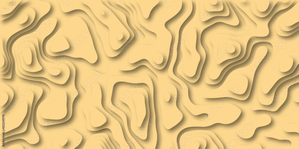 3D Woodcut Stylized Brown Woody topographic Contour Scheme and Terrain ...