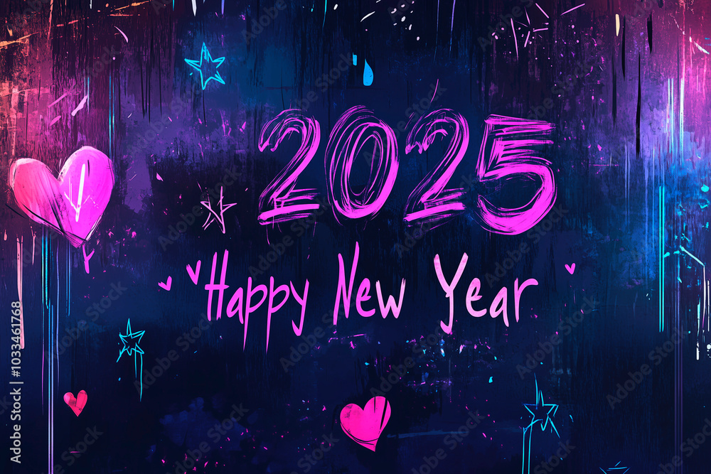 Emo New Year's Banner: A moody banner with a dark, atmospheric color ...