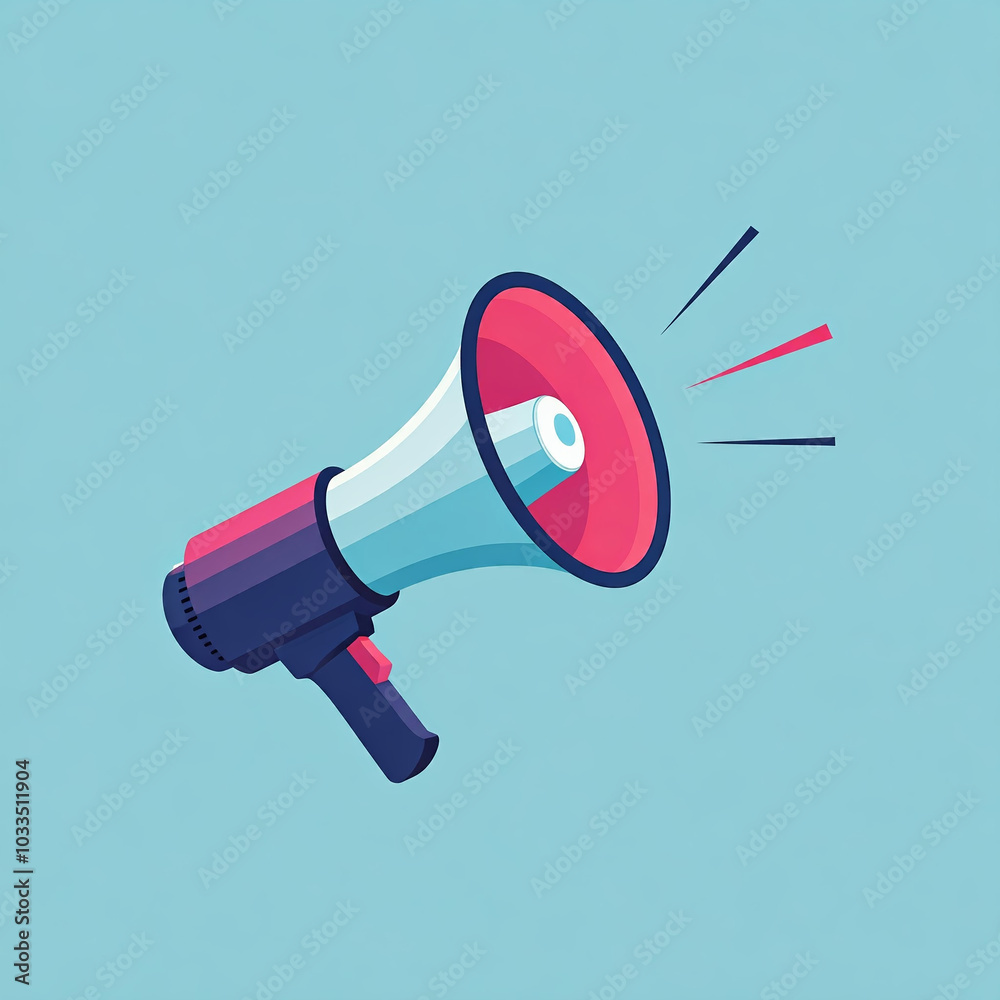 loudspeaker on colorful background. megaphone on colorful background ...