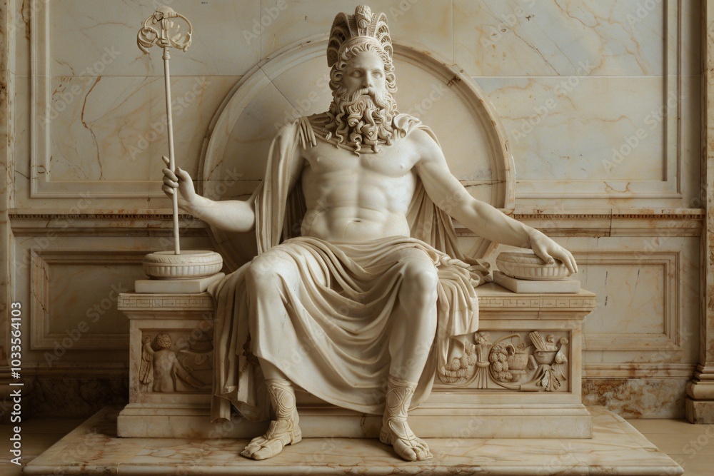 The Statue of Zeus at Olympia, one of the Seven Wonders of the Ancient World, is a magnificent ...