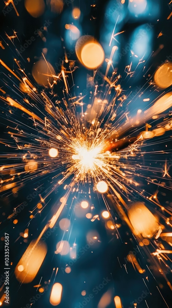 Slow Motion Explosion of a Firecracker Spark Stock Illustration | Adobe ...