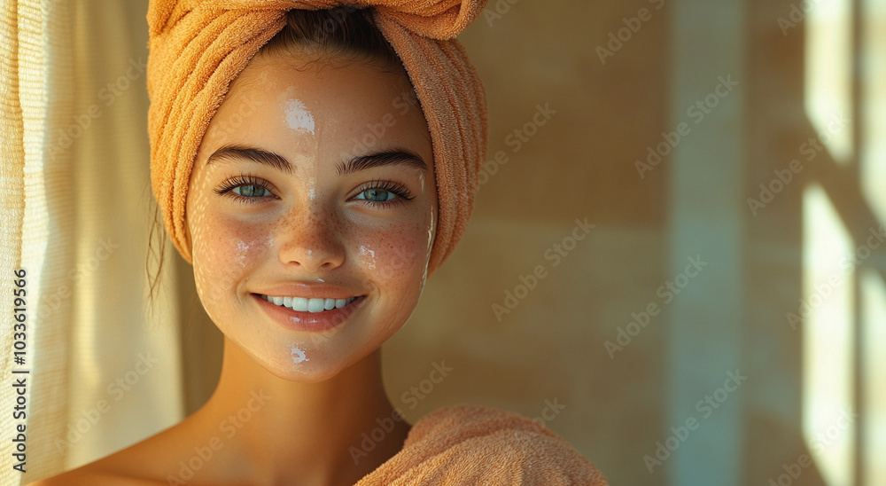 Attractive diversity fashion model advertising new beauty skin care ...