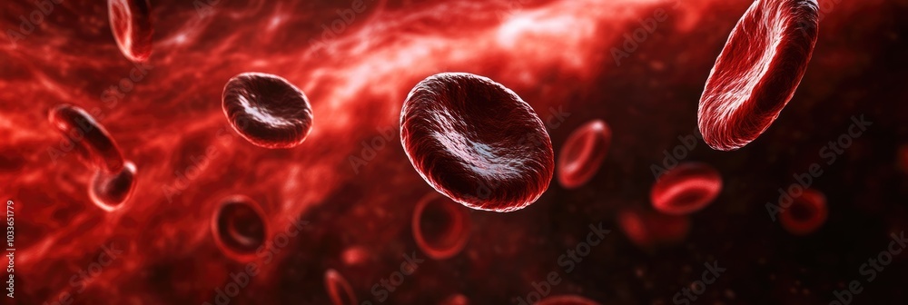Abstract Red Blood Cell Flow in 3D Background with Veins and Platelet ...