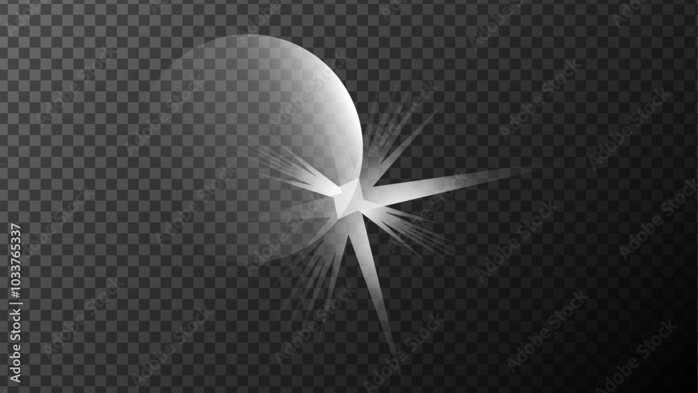 Vector de Stock Sparkling Shine glowing stars. Vector glowing star light effect. Glitter luxury ...