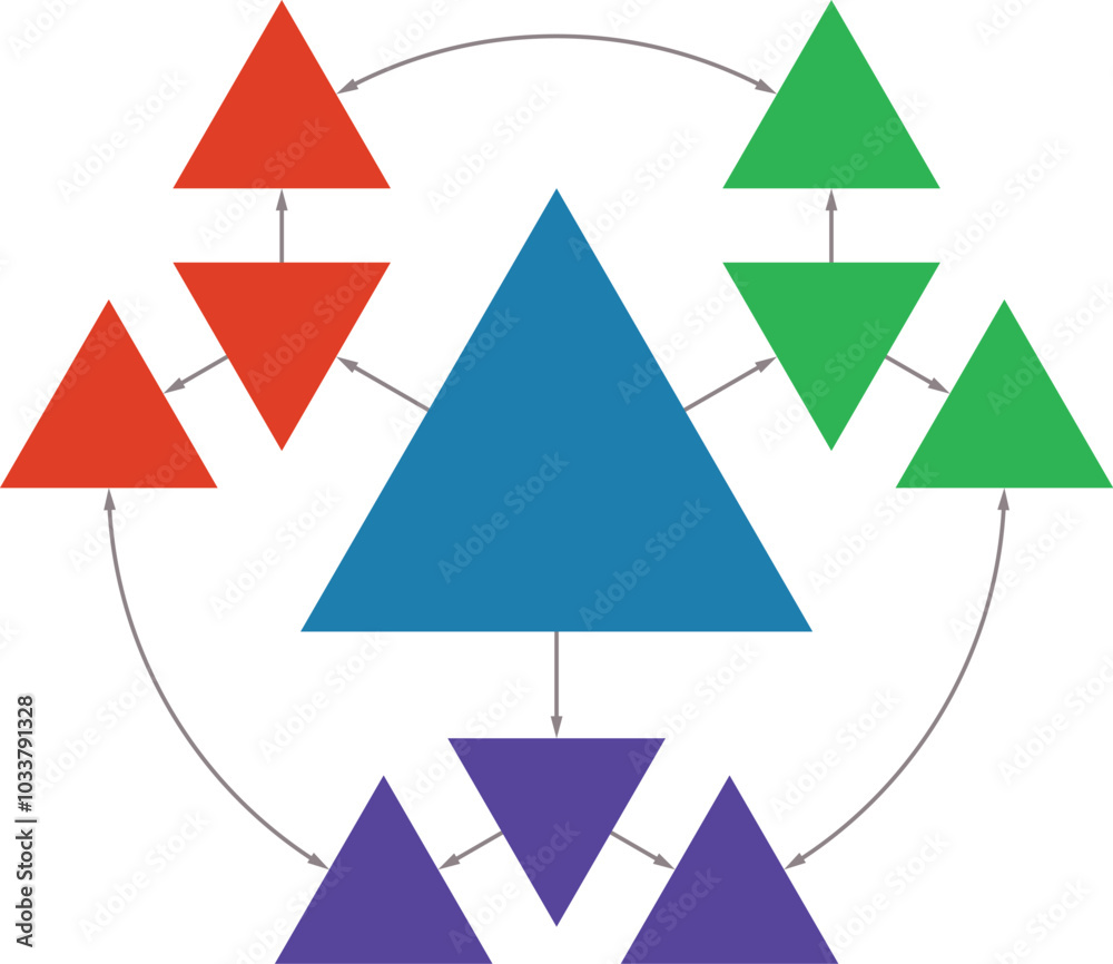 Structural flow diagram. Infographic structure. Hierarchy layout Stock ...