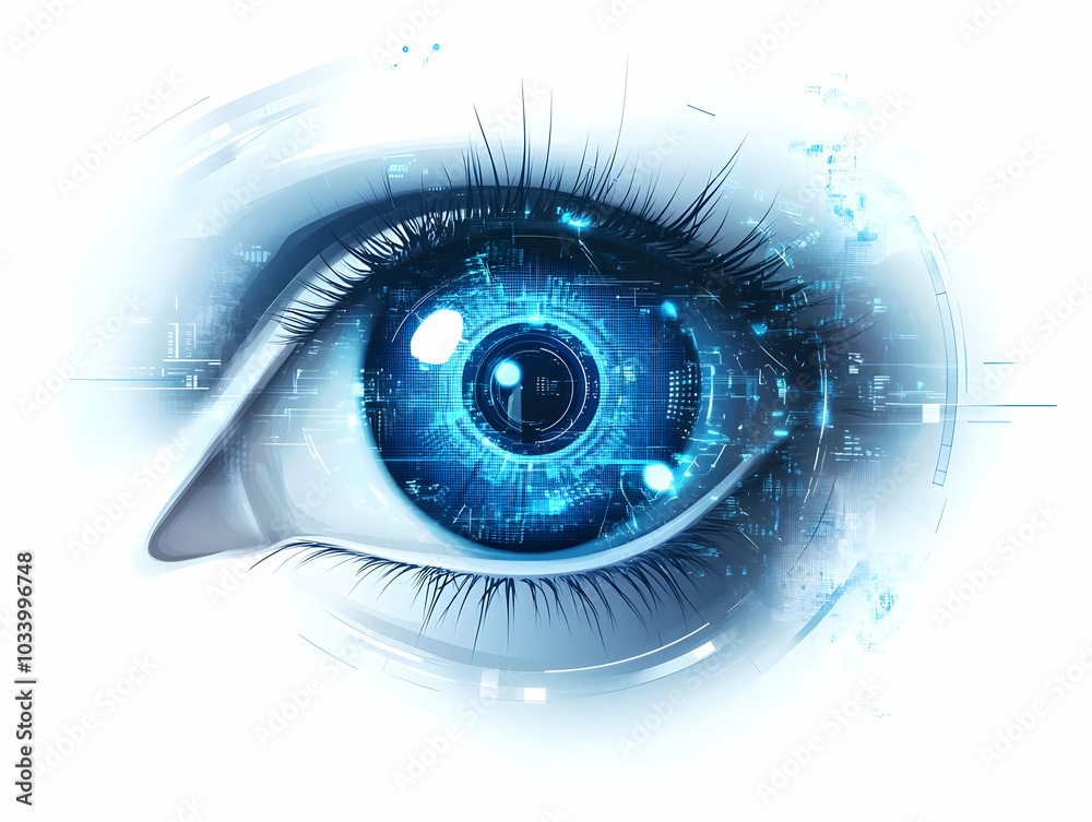 Futuristic Flat Biometric Iris Scan Concept for Voter Verification ...