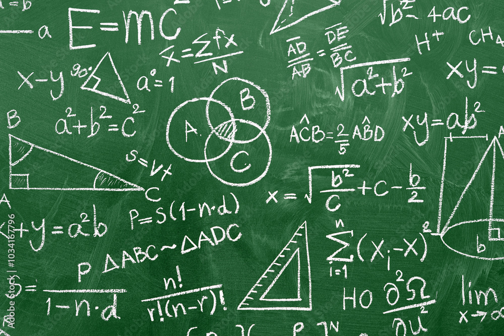 Hand drawn math symbols icon in flat style. Mathematics formula vector ...