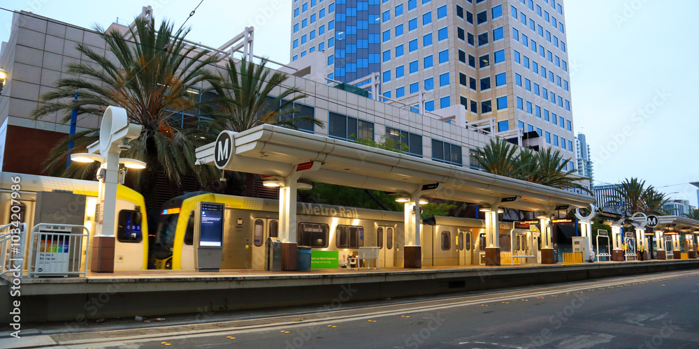 Long Beach, California – June 11, 2024: Los Angeles METRO Rail A Line ...
