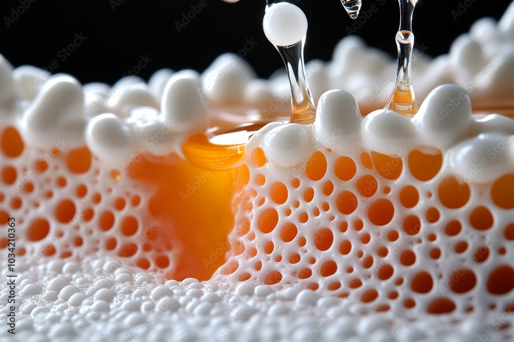 Formation of blisters on skin, showing the buildup of fluid between the ...