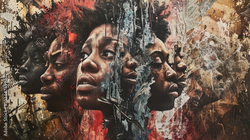 Symbolic imagery representing the intergenerational trauma caused by ...