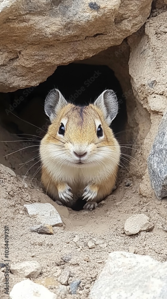 Ladak Pika Peeks From Its Burrow in Nimaling Plain at Hemis National ...