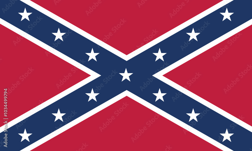 Normal flag of the Confederate States of America with original aspect ...