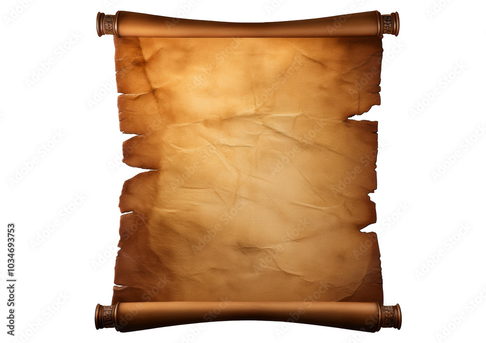 Blank parchment poster from a fantasy setting, parchment template ...