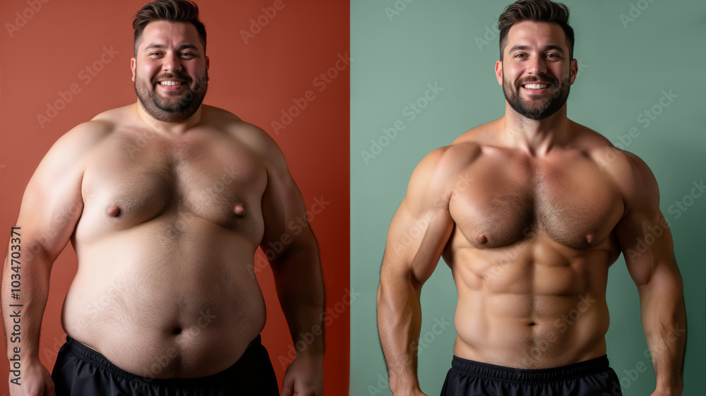 A man's transformation from having excess weight to achieving a fit and ...