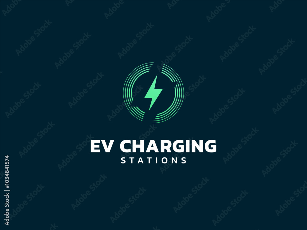 Vektor Electric vehicle charging with lightning bolt symbol overlapping ...