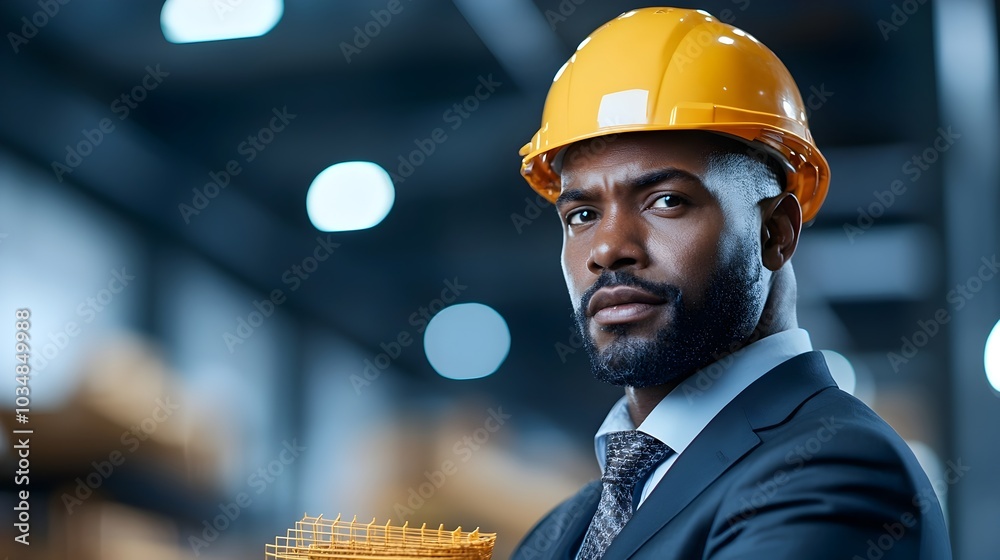 A group of engineers working together on sustainable building designs ...