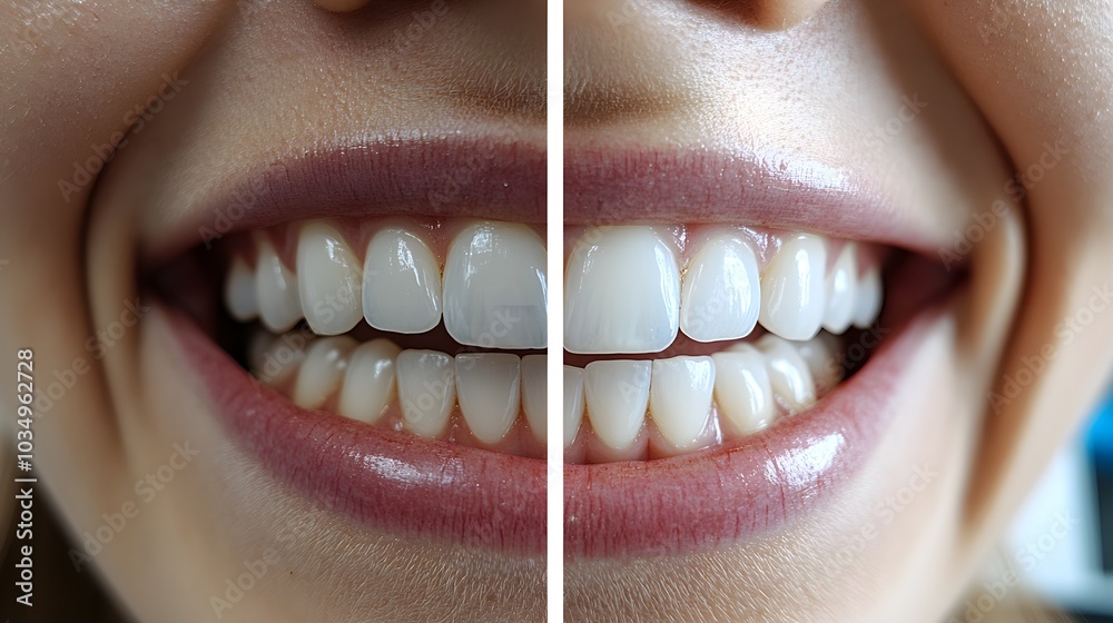 Social media post showing before-and-after teeth whitening results ...
