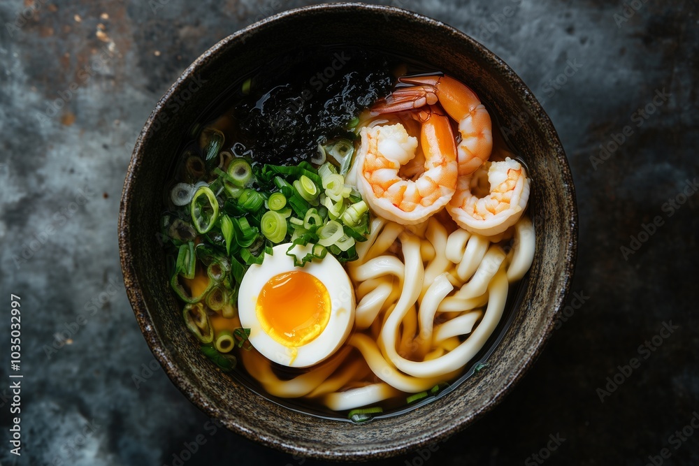 Stunning Top-Down Professional Photography of Traditional Japanese Udon ...