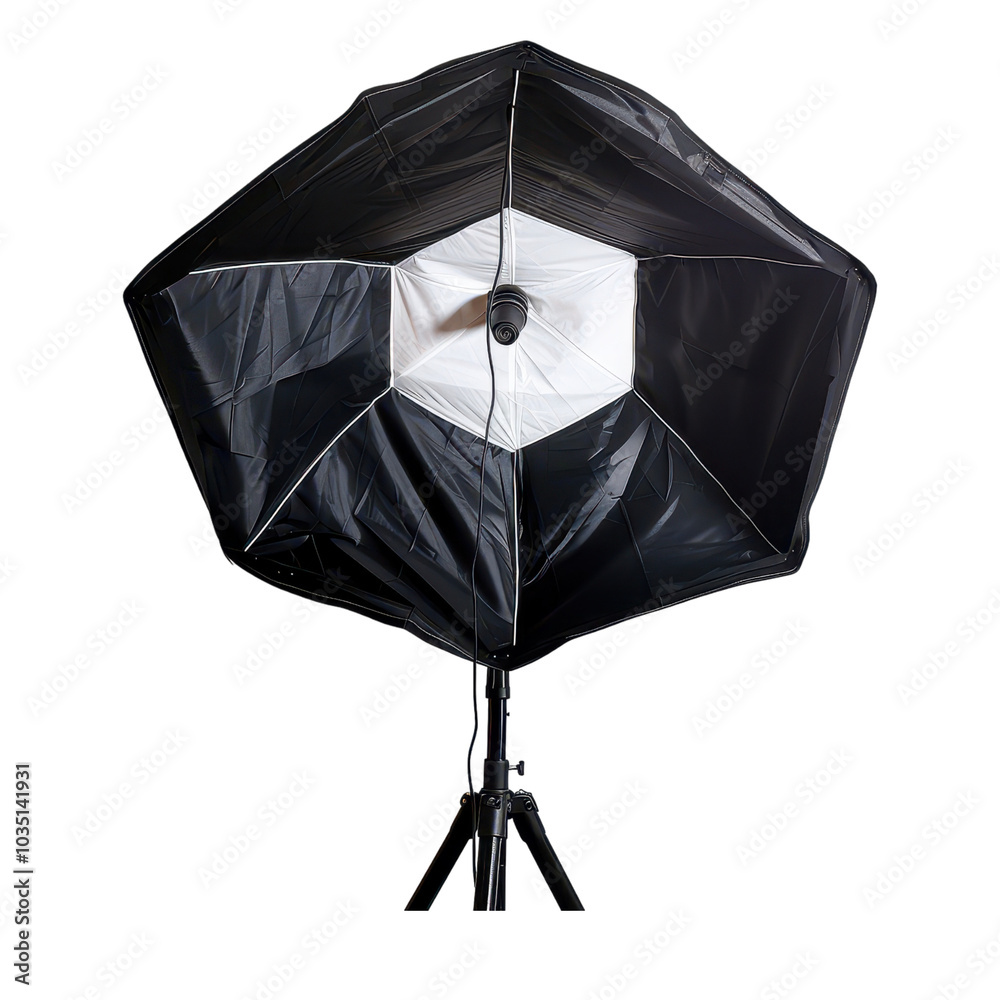 Softbox, lighting diffusion tool, close-up photograph, on transparent ...