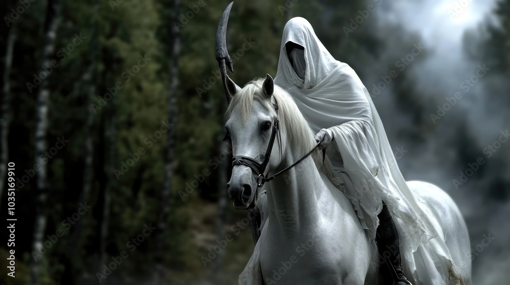 Pale horse of Revelation: symbol of death, destruction, haunting of a ...