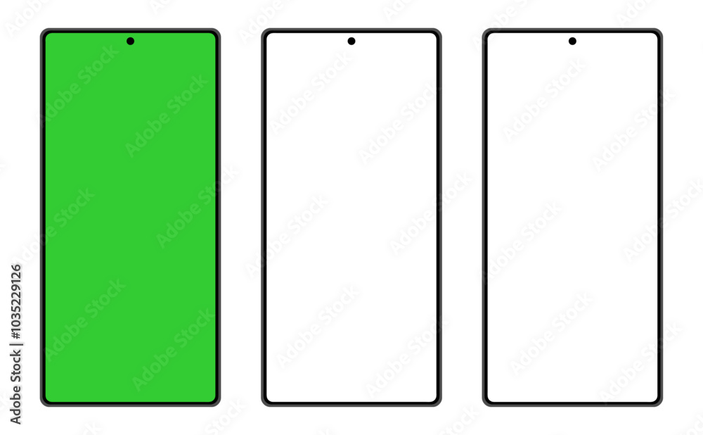 Samsung galaxy S25 ultra smartphone vector mockup with new curved edge ...