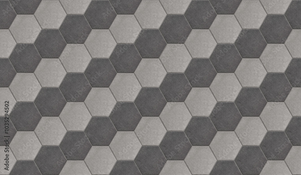 Hexagonal grey and anthracite tile texture. Seamless pattern. Texture ...