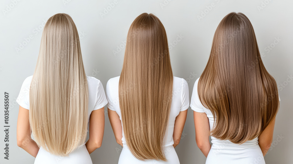 Long hair in different shades showcases beautiful spectrum of colors ...