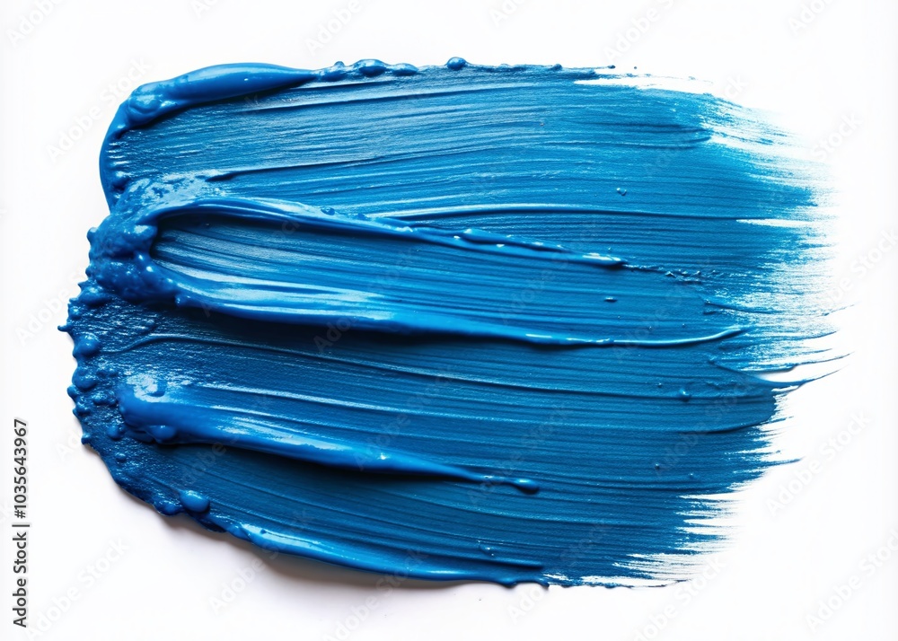 Vintage Blue Paint Blob on Transparent Background for Creative Designs ...