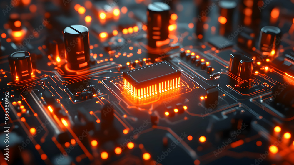 Digital Schematic Illustration of a Simple RC Resistor-Capacitor ...