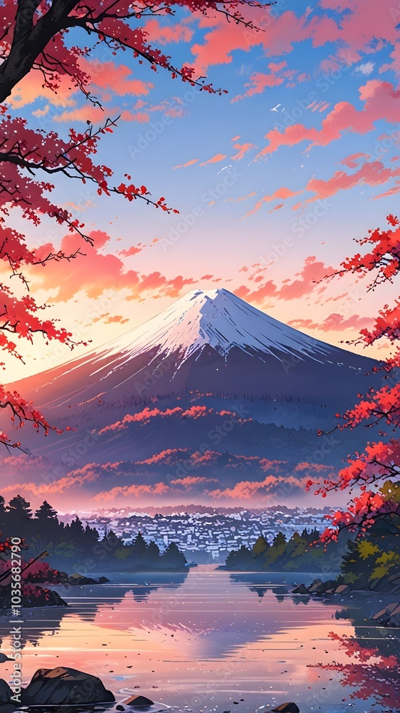 Autumn Colors and Mount Fuji View from Chureito Pagoda - Classic ...