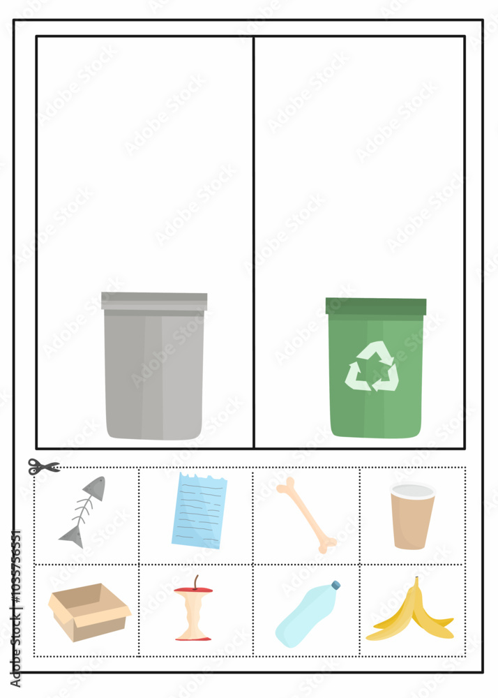 Sorting trash recycle or garbage, recycling trash printable, recycle or ...