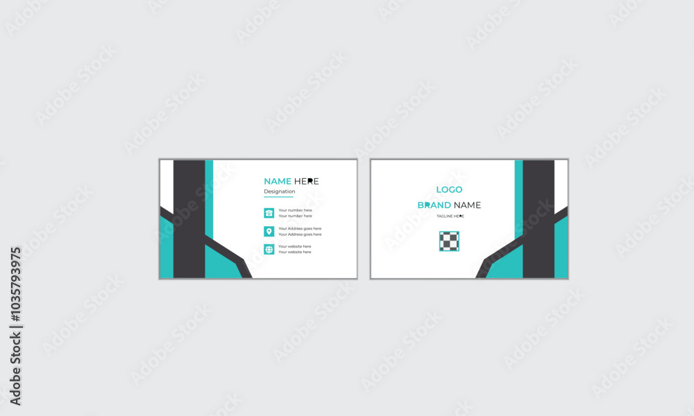 mordent simple visiting card design layout and business card template ...