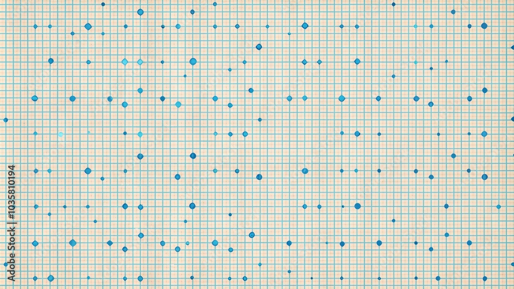 Seamless Tiny Blue Dot Pattern - Abstract Graph Paper PNG Illustration ...