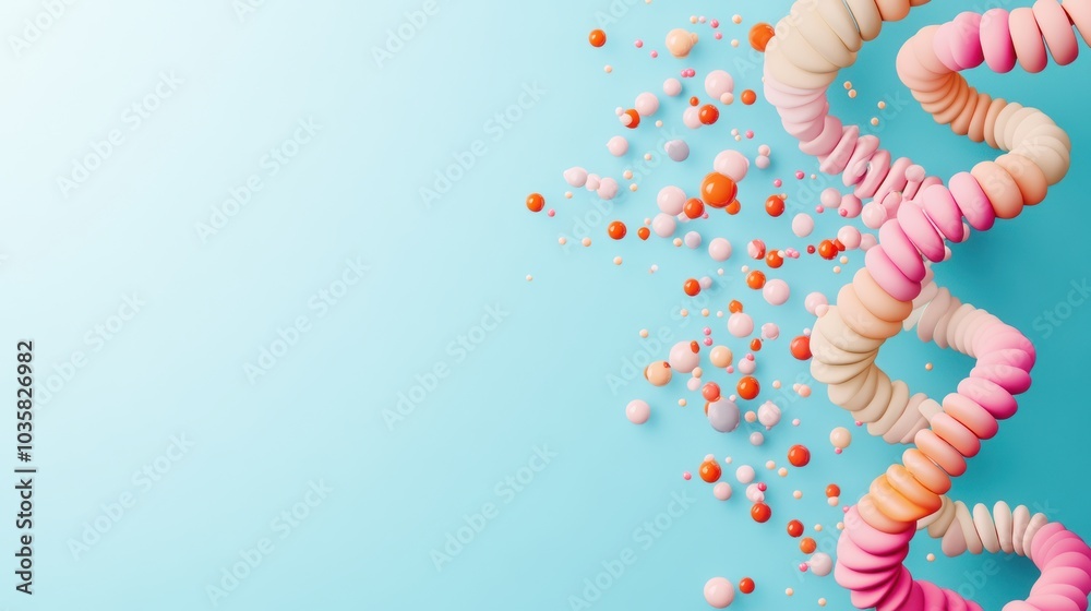 A stylized representation of protein folding, highlighting the ...
