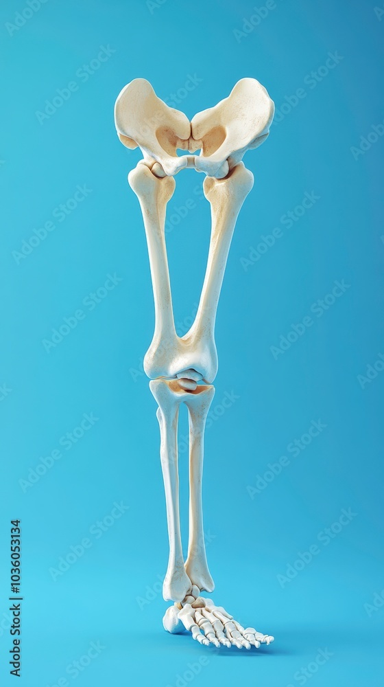 3D Illustration of a Human Skeleton Highlighting Bone Cartilage With ...