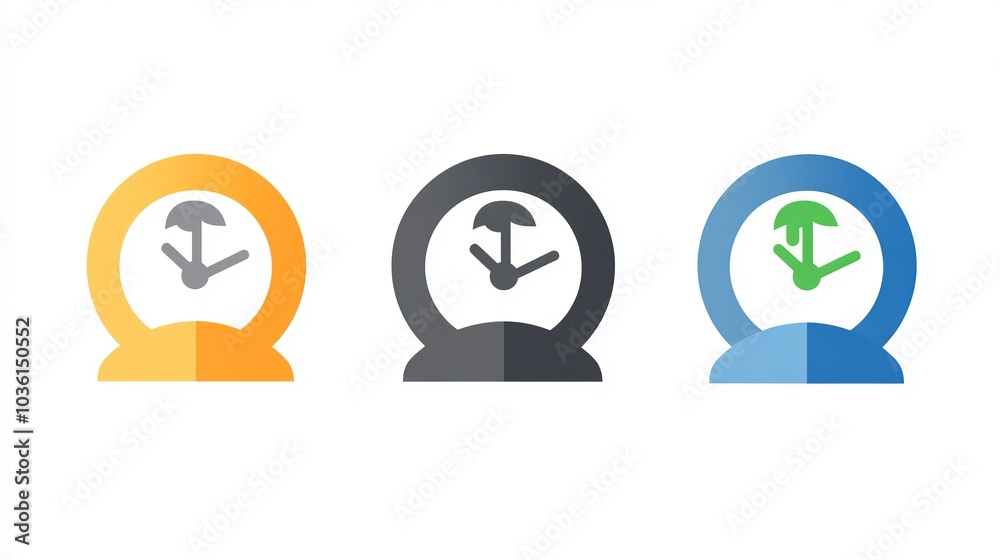 Flat vector icon of a user with a temporary clock, available in ...