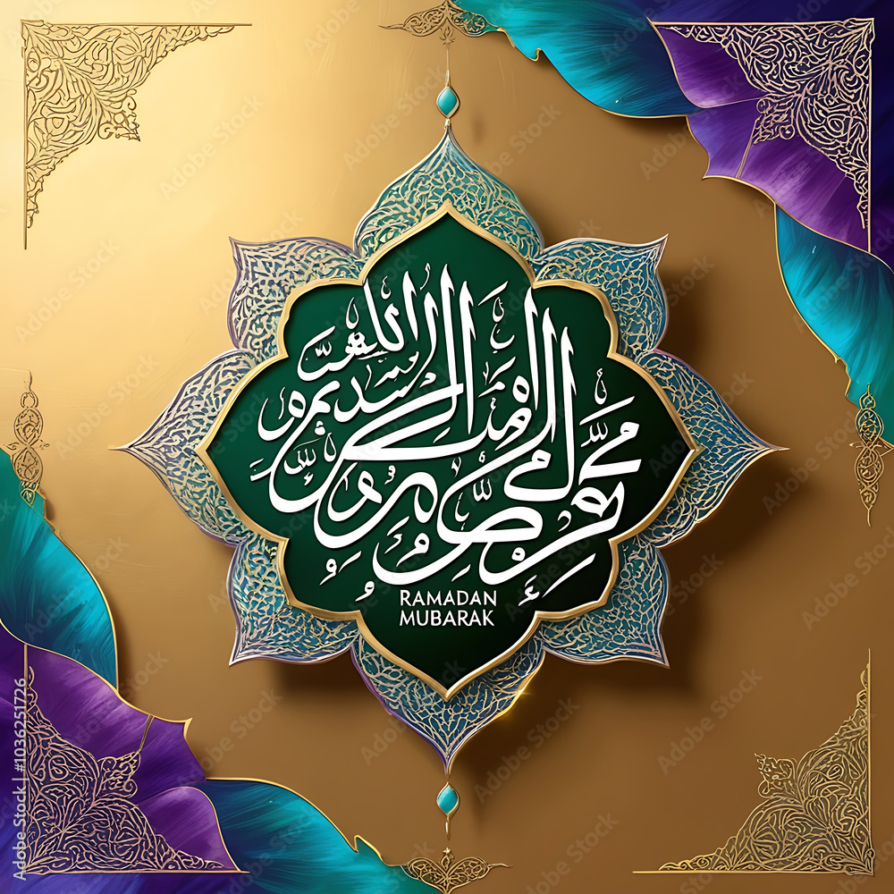 Vector border for Holy Month Ramadan with copyspace for wishing text ...
