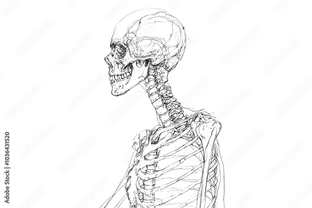 Line art of human anatomy isolated on transparent background,PNG image ...