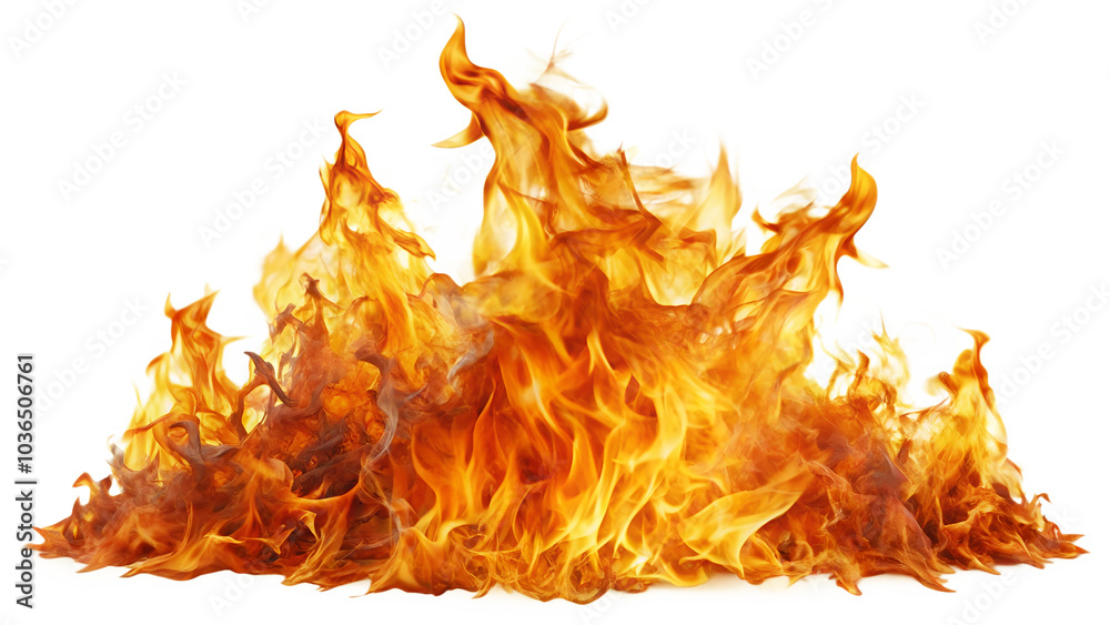 Fire and Flames Isolated on Transparent Background - Realistic Fire PNG ...