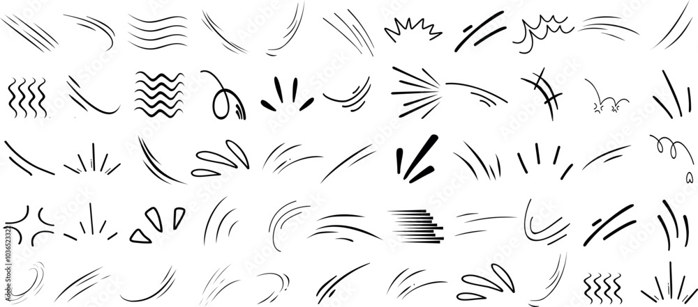 Abstract line movement elements in dynamic vector designs. Featuring ...