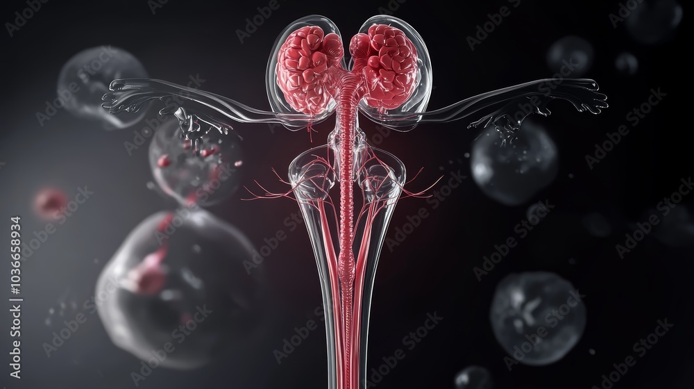 3D Human Reproductive System Model Anatomy Medical Illustration Stock ...