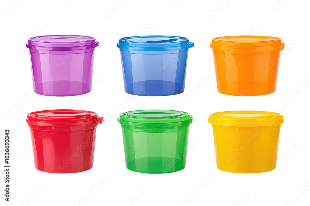 Comprehensive Collection of Plastic Containers Isolated on a ...