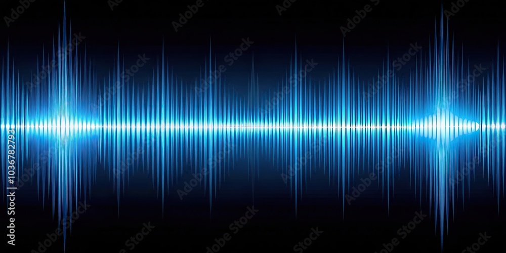Ilustração Dynamic silhouette sound wave wallpaper with frequency ...