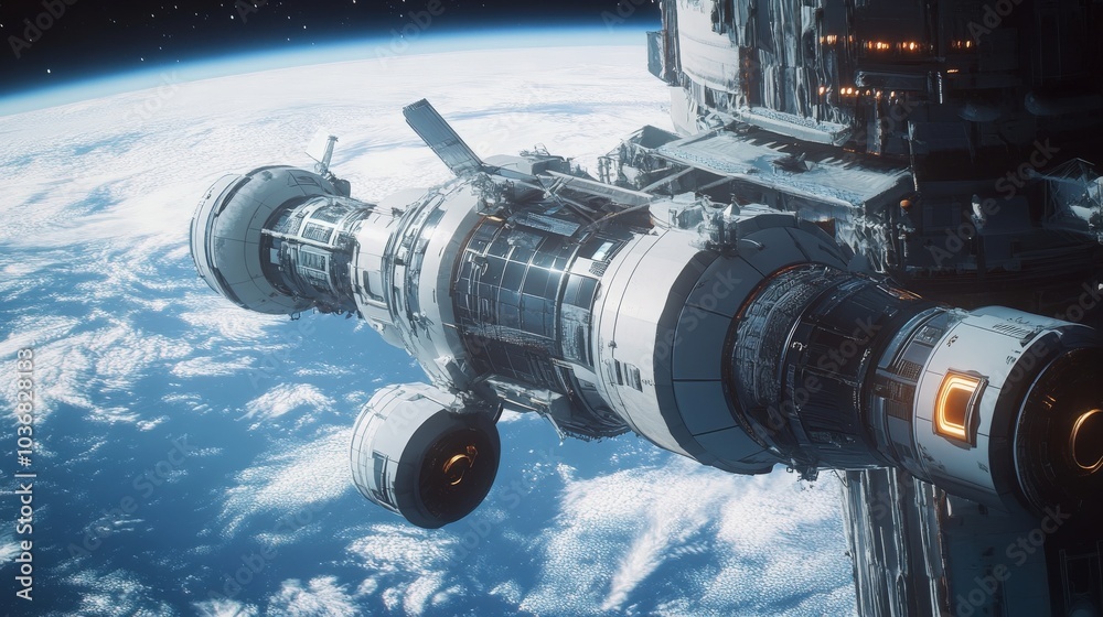 This futuristic space station showcases the beauty of Earth from its ...