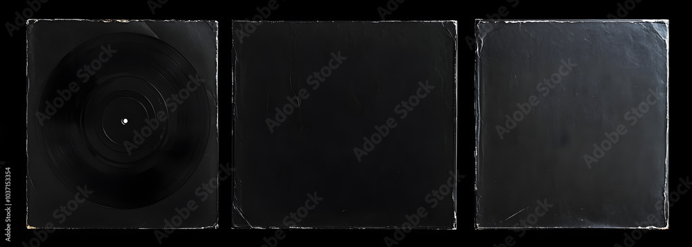 Ilustración de Stock Set of Old Vinyl CD Record Cover Package Envelope ...