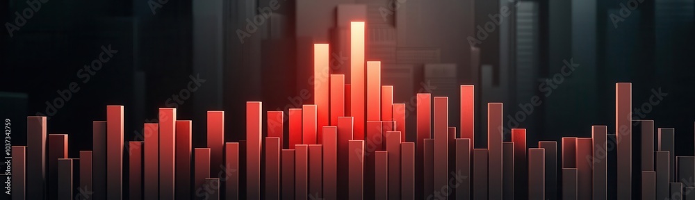 Abstract financial planner with glowing charts for income, expenses ...