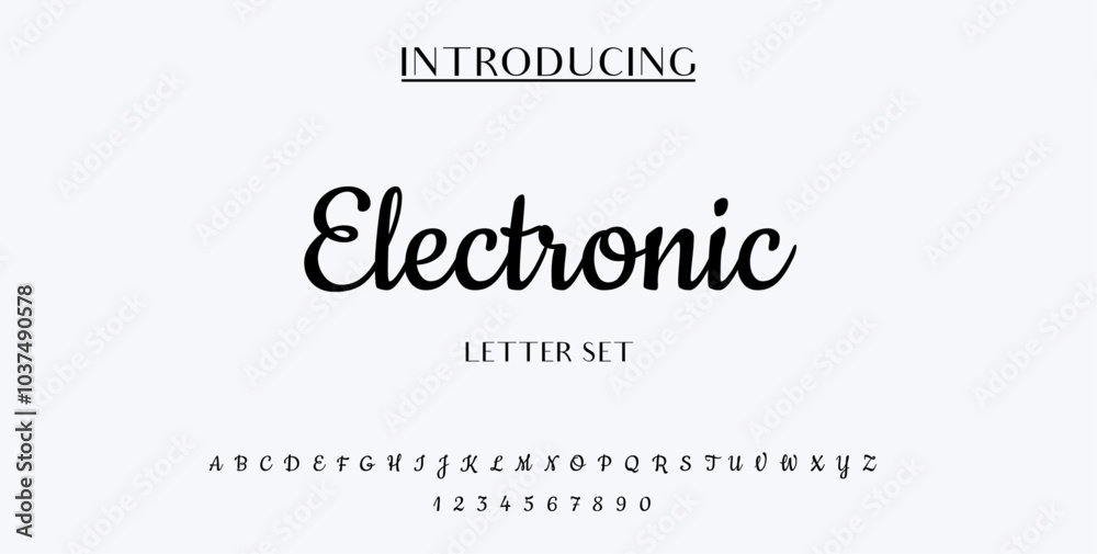 Electronic, Sports minimal tech font letter set. Luxury vector typeface ...
