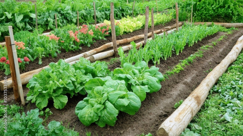 Community garden in a low-income housing complex, symbolizing the ...